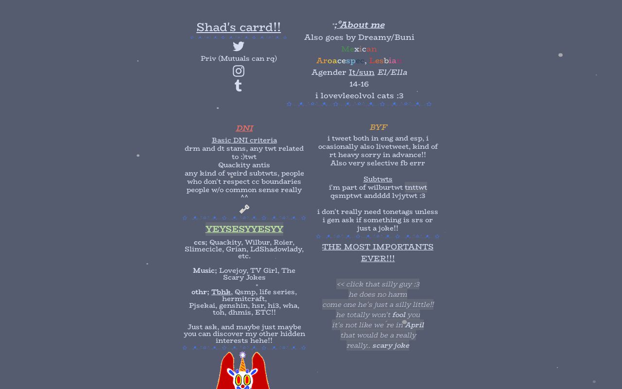 Silly carrd oouwuwiwo